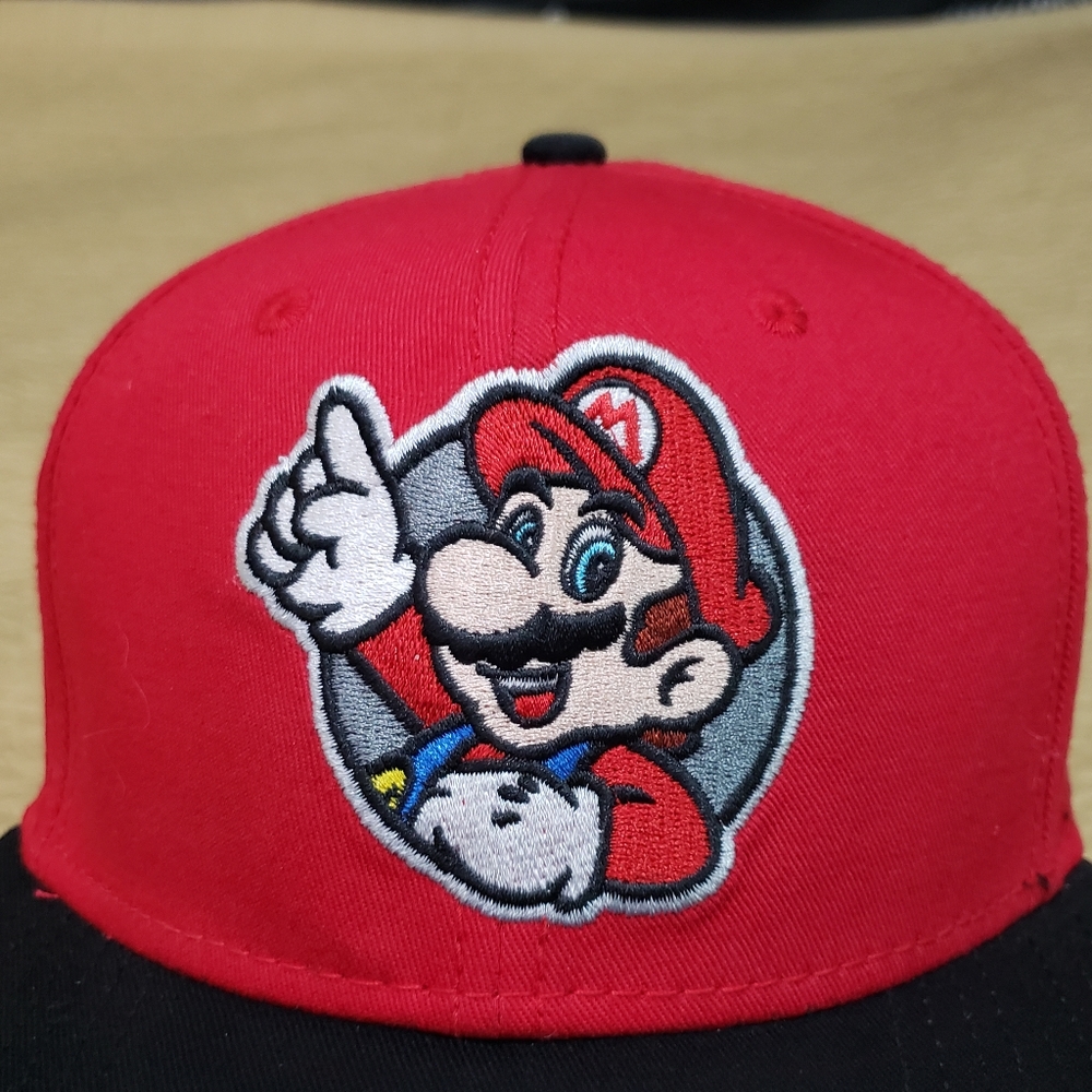 Super Mario Bros Embroidered Snapback Hat - Gem